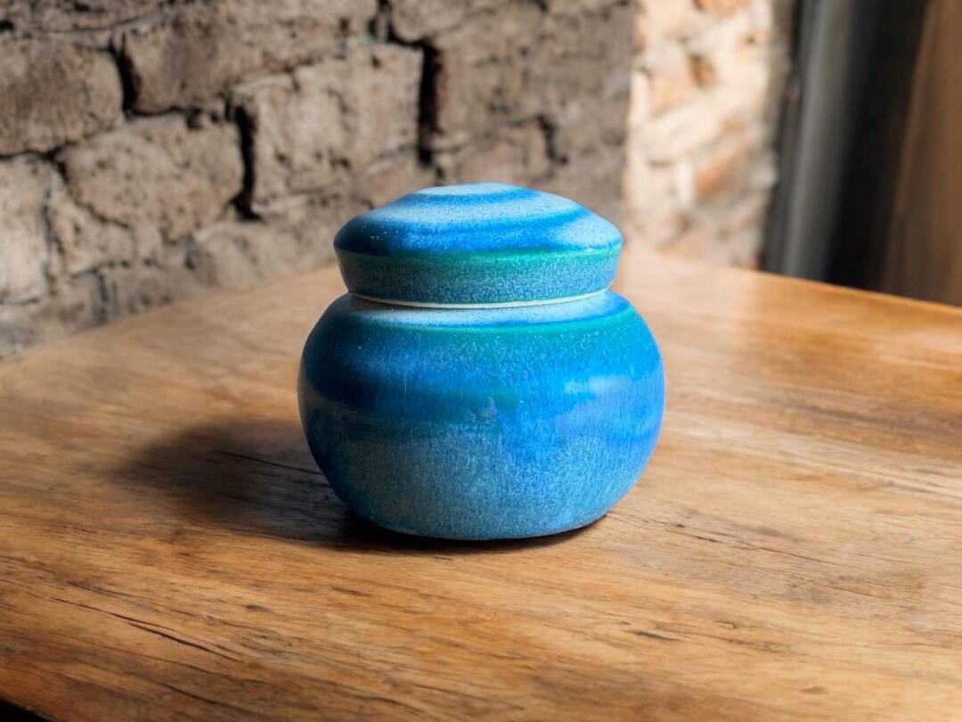5 Cu/in Mini Keepsake Urn Handheld Mini Keepsake Handmade Pottery ...