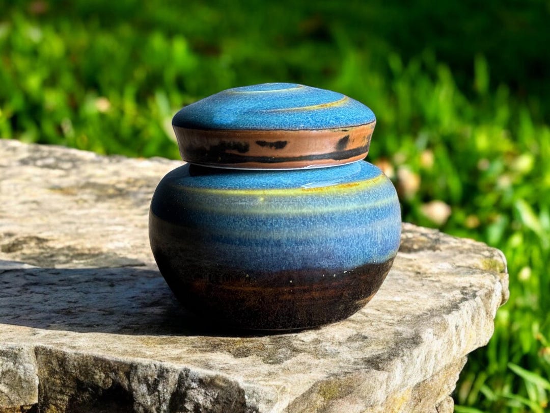 5 Cu/in Mini Keepsake Urn - Handheld Mini Keepsake - Handmade Pottery ...