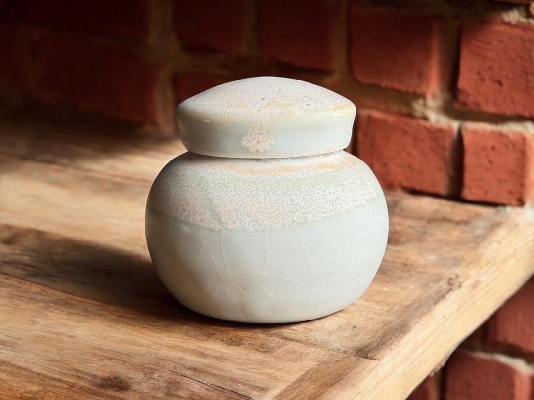 5 Cu/in Mini Keepsake Urn Handheld Mini Keepsake Handmade Pottery ...
