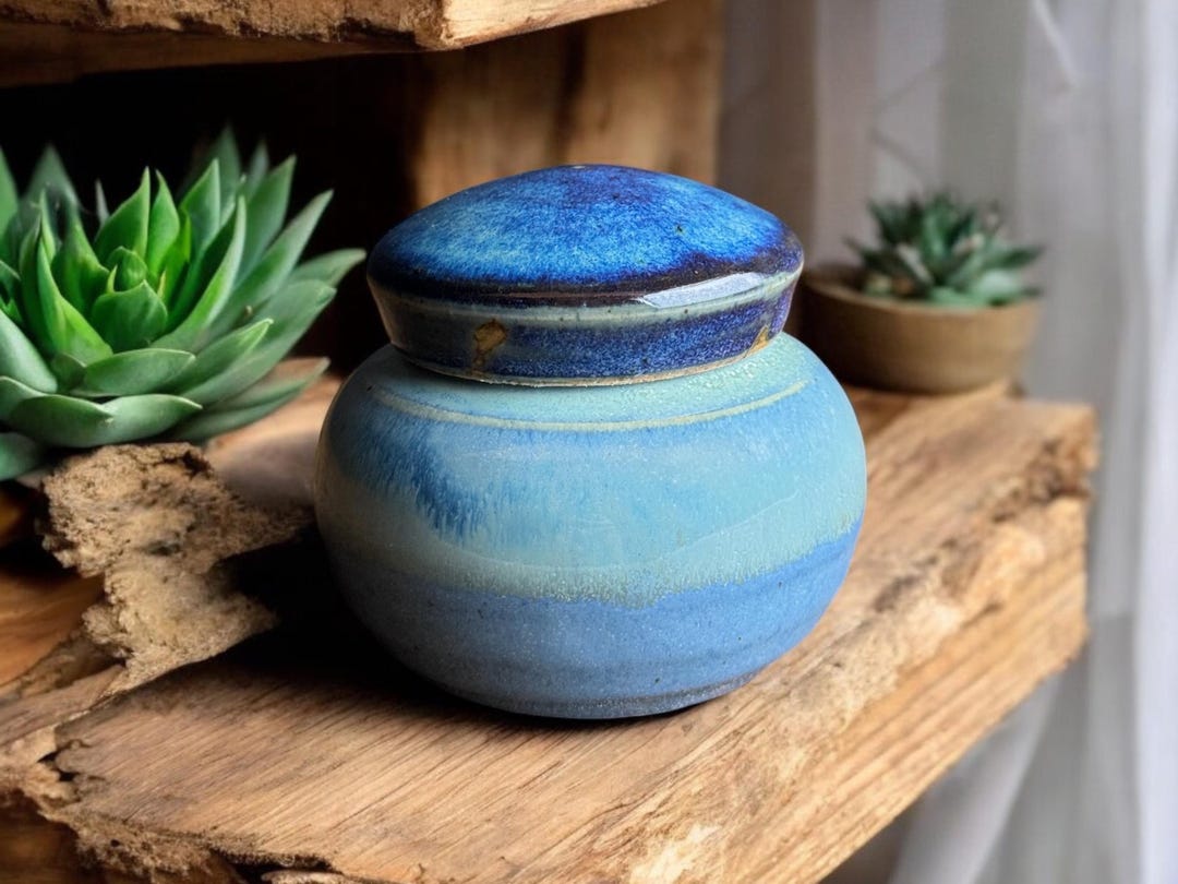 5 Cu/in Mini Keepsake Urn Handheld Mini Keepsake Handmade Pottery ...