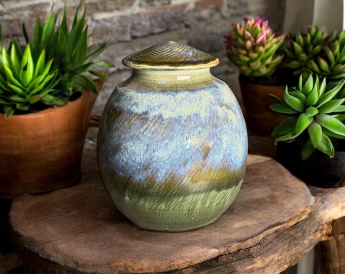 Handmade Pottery Cremation Urn - Medium Size - Holds Approximately 150 ...