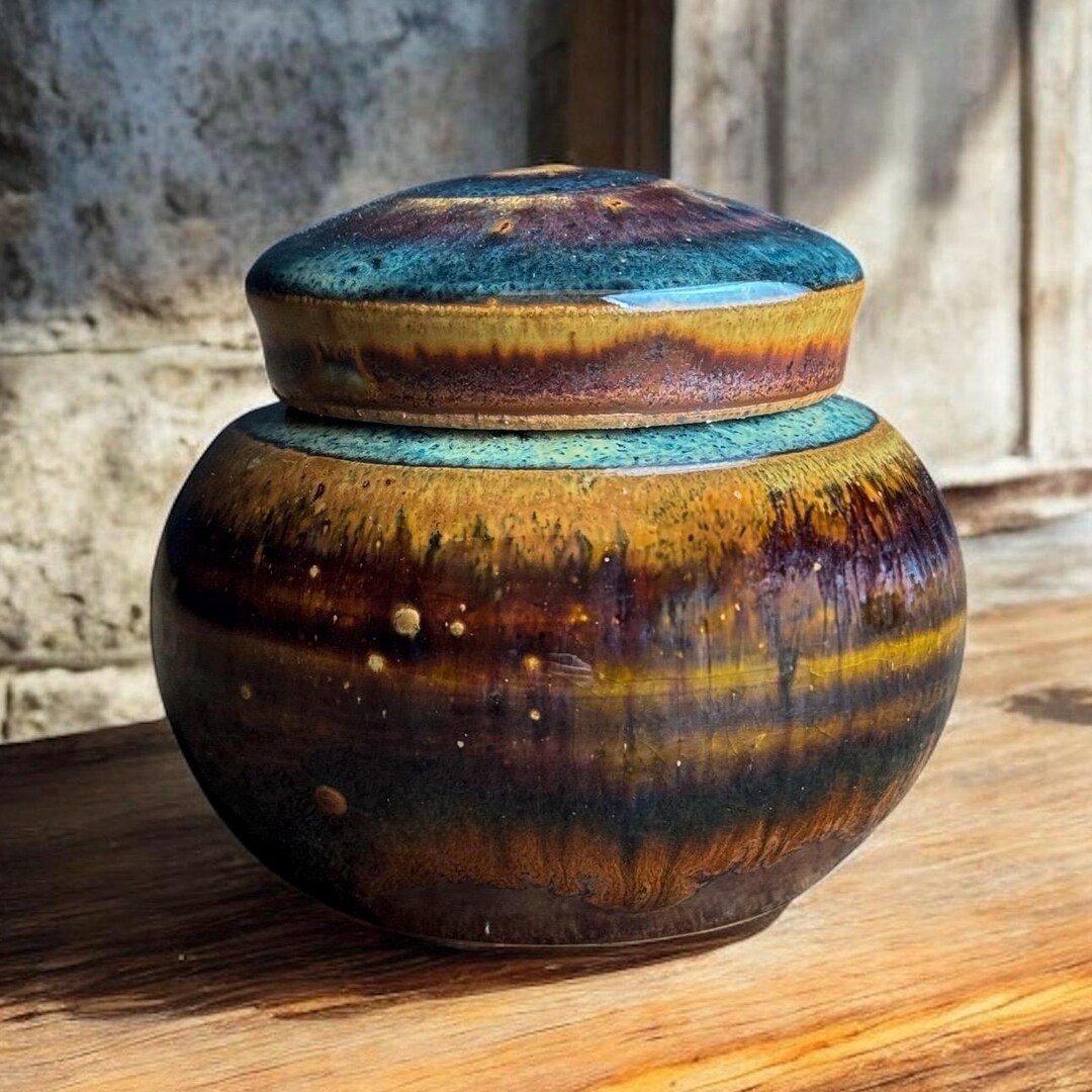 5 Cu/in Mini Keepsake Urn - Handheld Mini Keepsake - Handmade Pottery ...