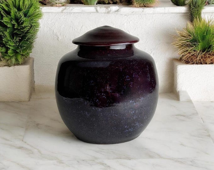 130 Cu/in Capacity Memorial Urn- Handmade Pottery Clay Urn - 130 Cubic ...