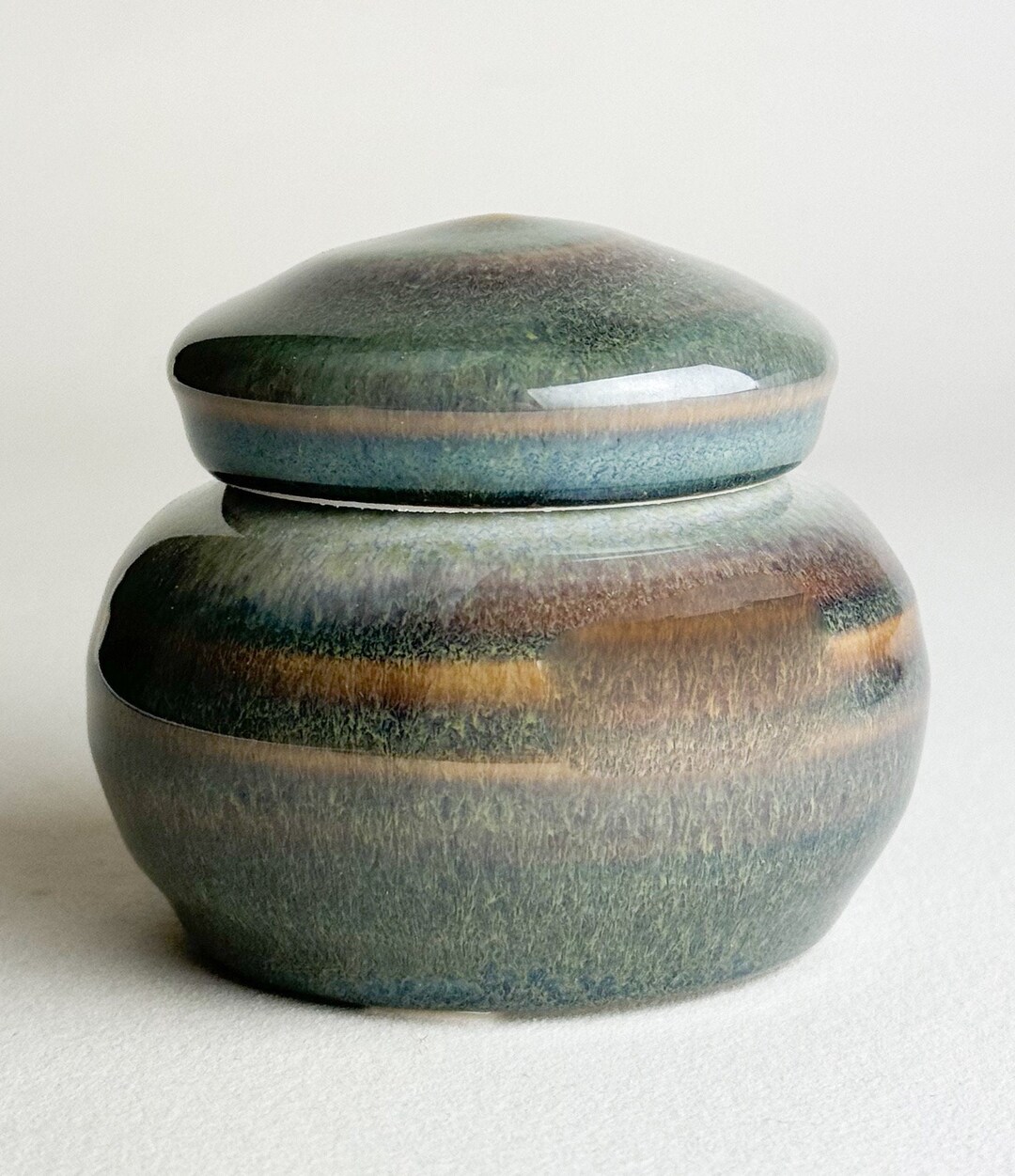 5 Cu/in Mini Keepsake Urn Handheld Mini Keepsake Handmade Pottery ...