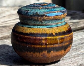 5 Cu/in Mini Keepsake Urn - Handheld Mini Keepsake - Handmade Pottery ...
