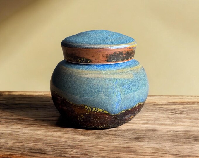 5 Cu/in Mini Keepsake Urn - Handheld Mini Keepsake - Handmade Pottery ...