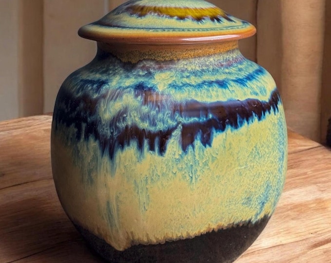 80 Cu/in Capacity- Small Sized Cremation Urn - Handmade Pottery Clay ...