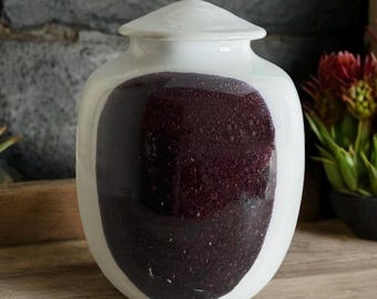 155 Cu/in Capacity Memorial Urn- Handmade Pottery Clay Urn - 155 Cubic ...