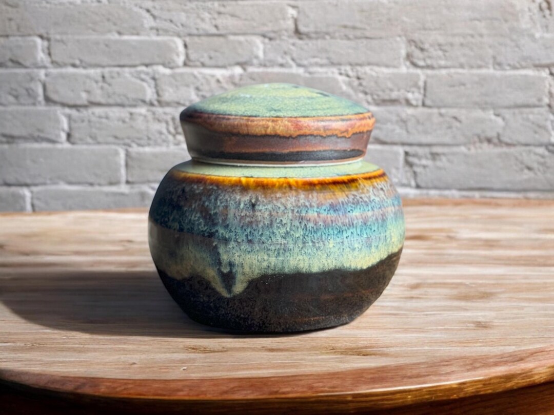 5 Cu/in Mini Keepsake Urn Handheld Mini Keepsake Handmade Pottery ...
