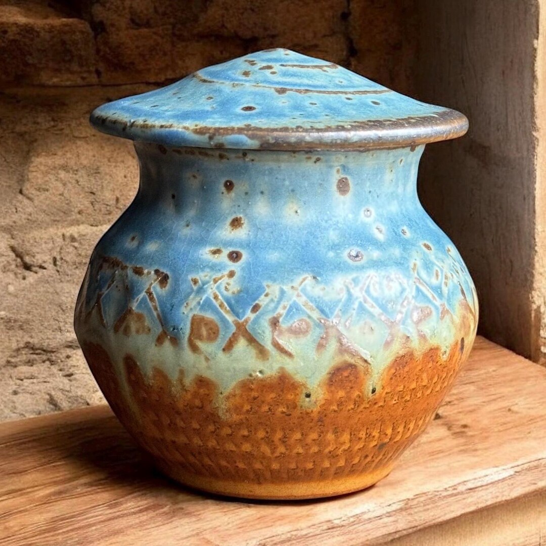 5 Cu/in Mini Keepsake Urn - Handheld Mini Keepsake - Handmade Pottery ...