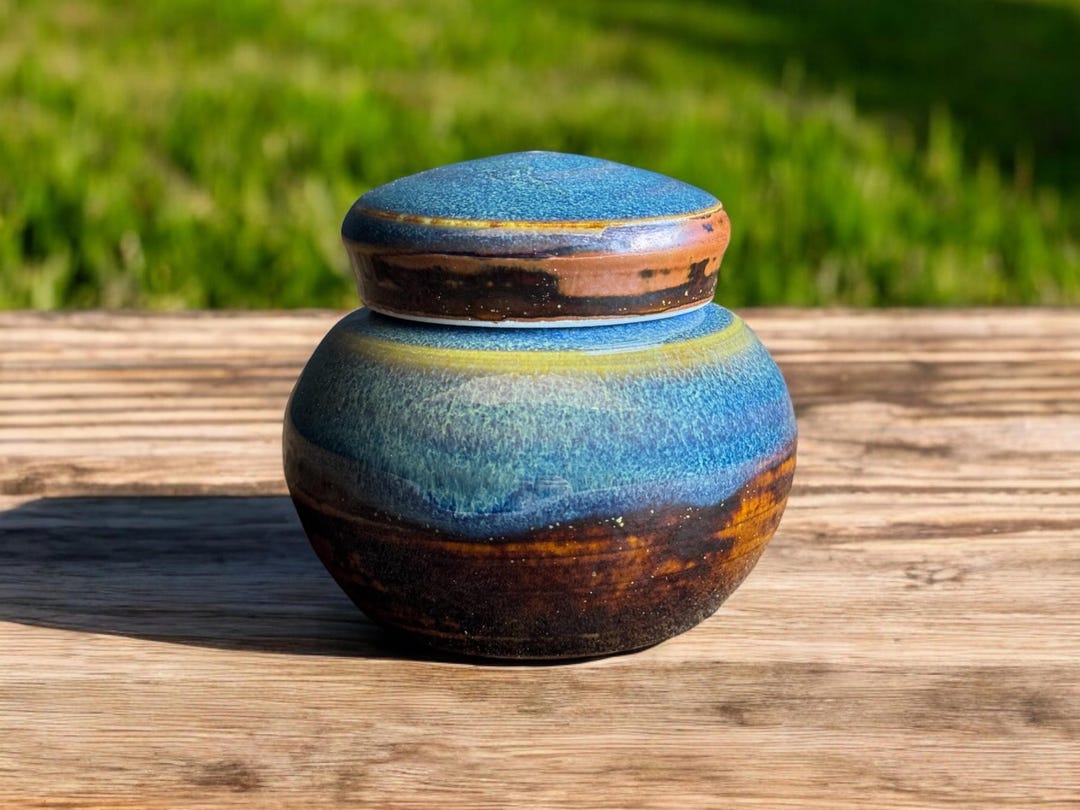 5 Cu/in Mini Keepsake Urn Handheld Mini Keepsake Handmade Pottery ...