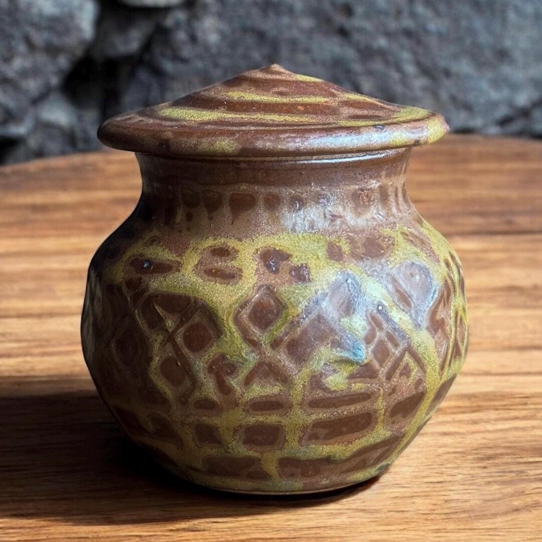 5 Cu/in Mini Keepsake Urn - Handheld Mini Keepsake - Handmade Pottery ...