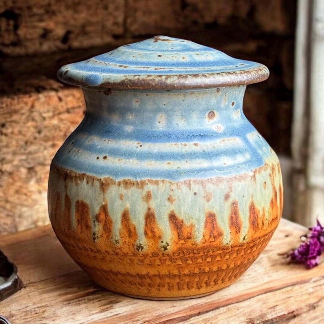 5 Cu/in Mini Keepsake Urn - Handheld Mini Keepsake - Handmade Pottery ...