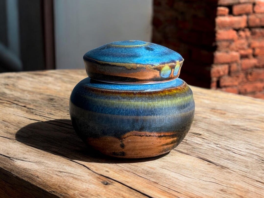 5 Cu/in Mini Keepsake Urn Handheld Mini Keepsake Handmade Pottery ...