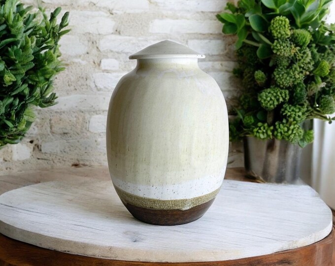 Handmade Pottery Cremation Urn for Adults - Large Size - Holds ...