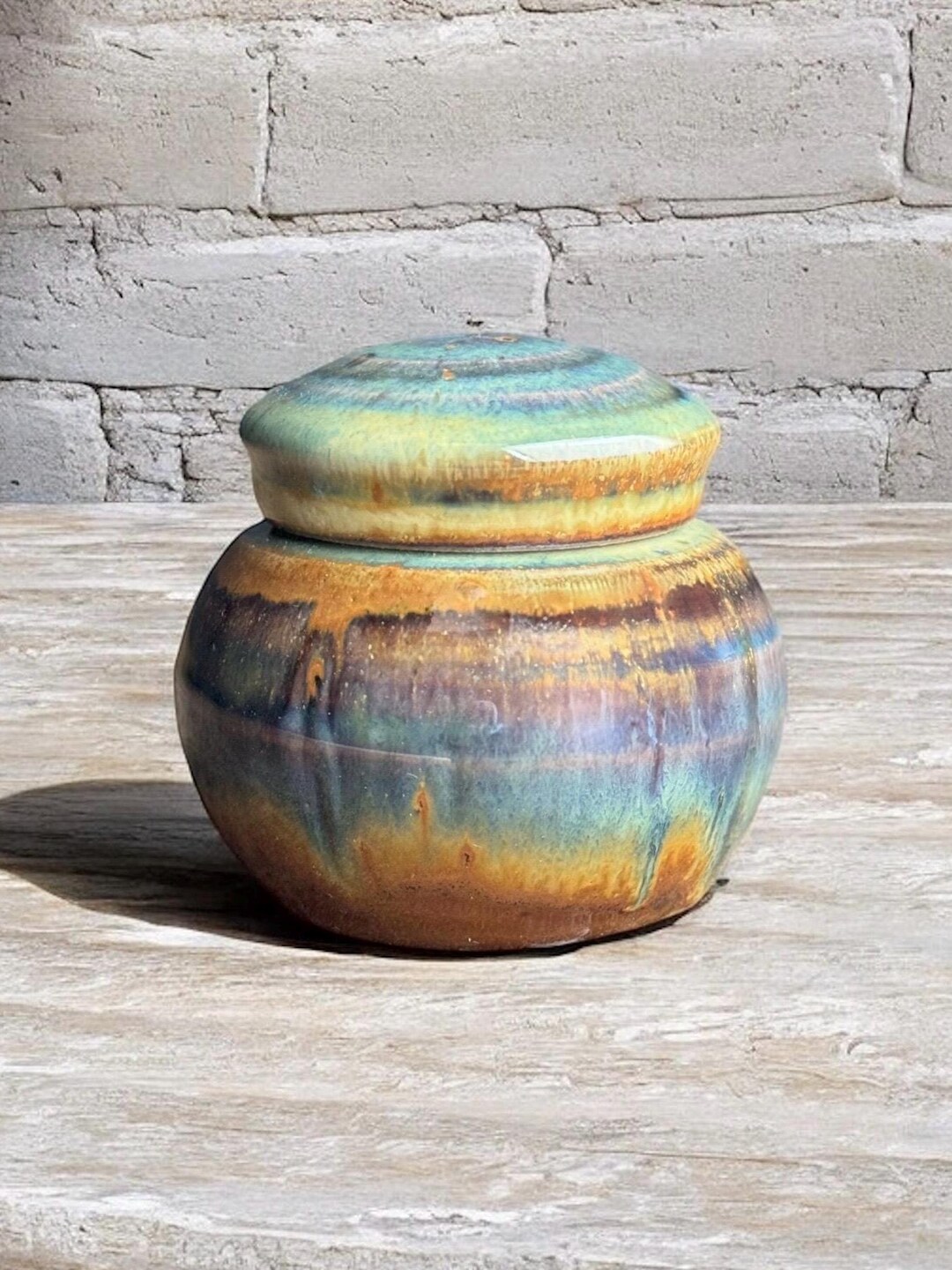 5 Cu/in Mini Keepsake Urn Handheld Mini Keepsake Handmade Pottery ...