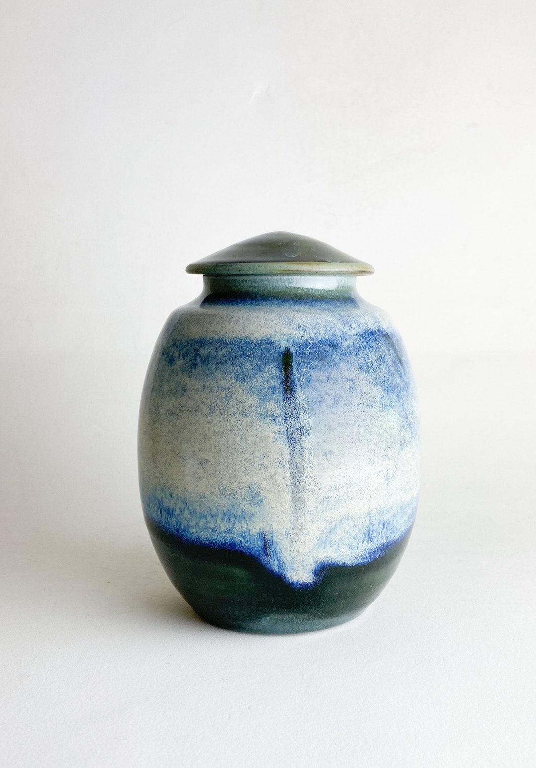 Handmade Pottery Cremation Urn Medium Size Holds Approximately 150 ...