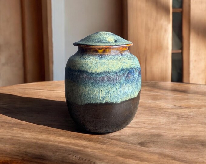 80 Cu/in Capacity- Small Sized Cremation Urn - Handmade Pottery Clay ...