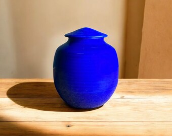 155 Cu/in Capacity Memorial Urn Handmade Pottery Clay Urn 155 Cubic ...