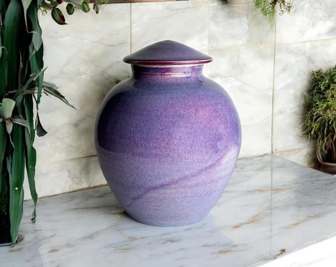 175 Cu/in Capacity Memorial Urn Handmade Pottery Clay Urn 175 Cubic ...
