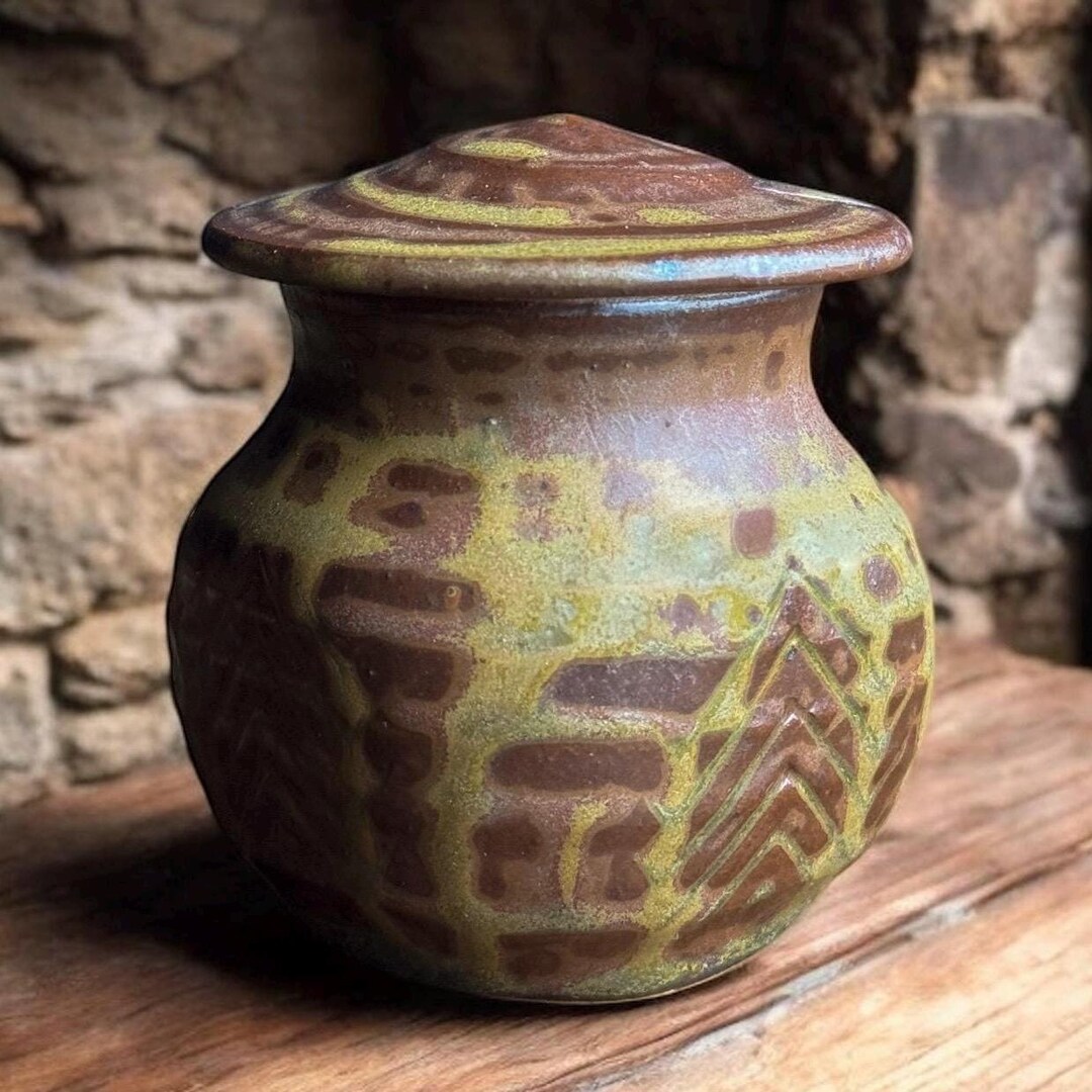 5 Cu/in Mini Keepsake Urn - Handheld Mini Keepsake - Handmade Pottery ...