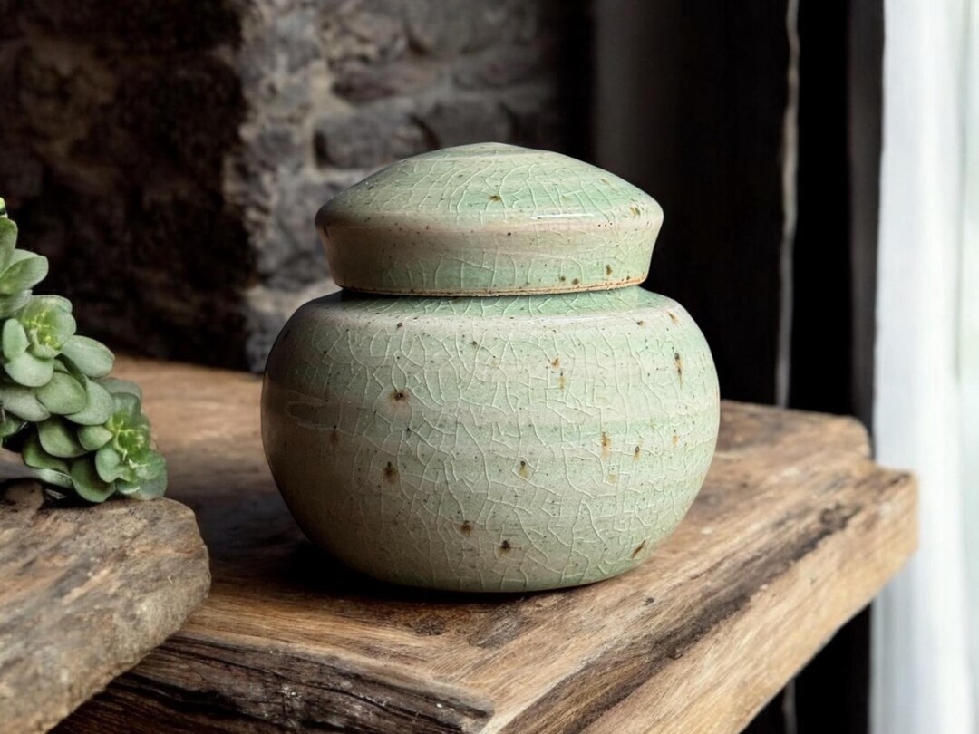 5 Cu/in Mini Keepsake Urn Handheld Mini Keepsake Handmade Pottery ...