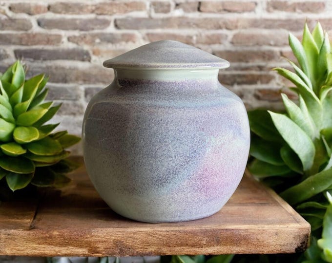 65 Cu/in Small Size Pet Urn Urn for Human Ashes Handmade Pottery Urn 5. ...