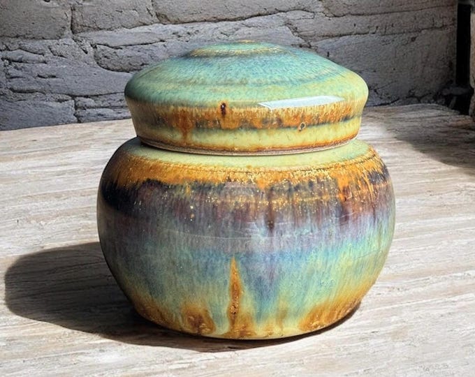 5 Cu/in Mini Keepsake Urn - Handheld Mini Keepsake - Handmade Pottery ...