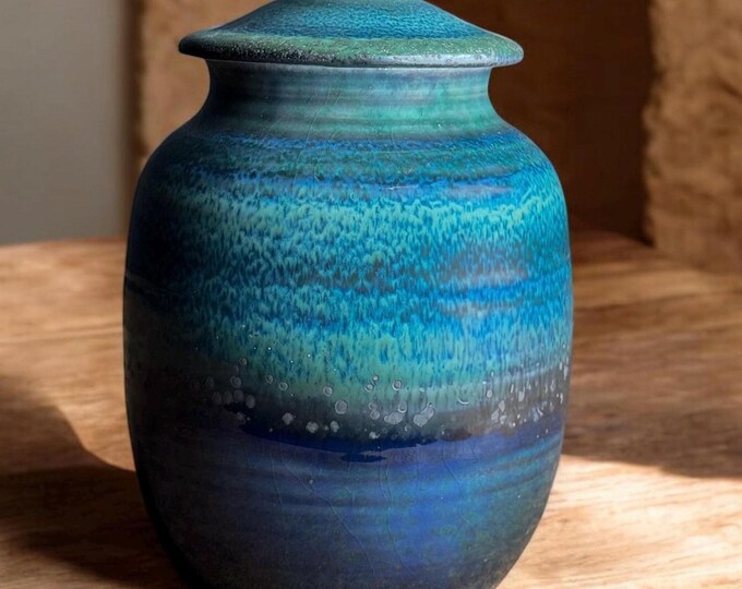 80 Cu/in Capacity- Small Sized Cremation Urn - Handmade Pottery Clay ...