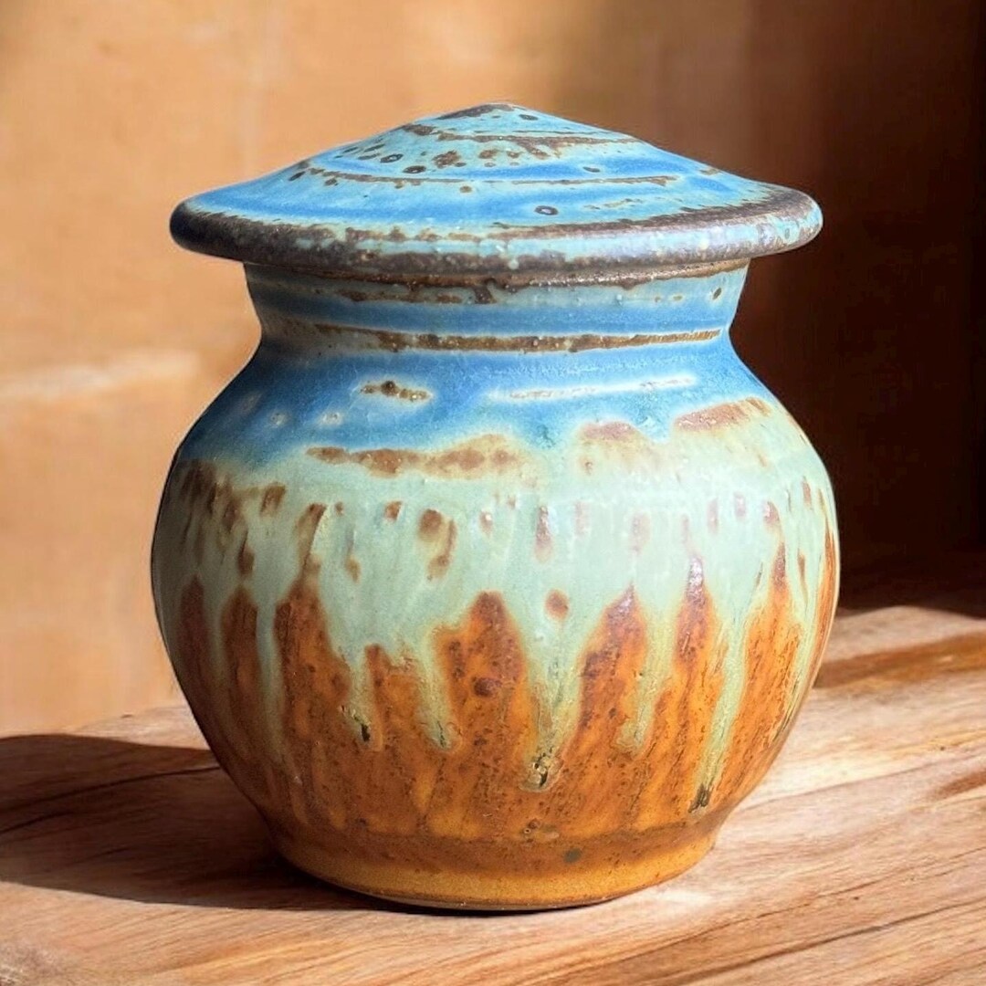 5 Cu/in Mini Keepsake Urn - Handheld Mini Keepsake - Handmade Pottery ...