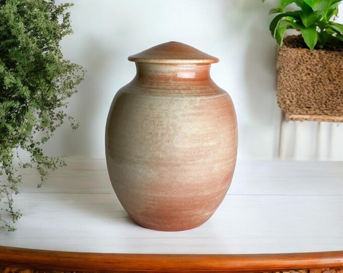 Handmade Pottery Cremation Urn - Medium Size - Holds Approximately 150 ...