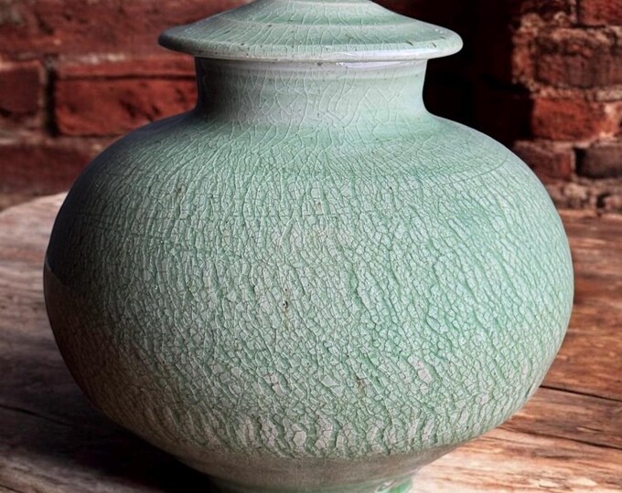 130 Cu/in Capacity Memorial Urn- Handmade Pottery Clay Urn - 130 Cubic ...