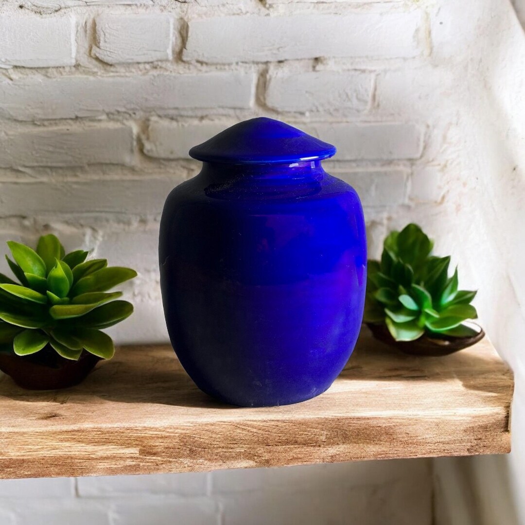 130 Cu/in Capacity Memorial Urn- Handmade Pottery Clay Urn - 130 Cubic ...