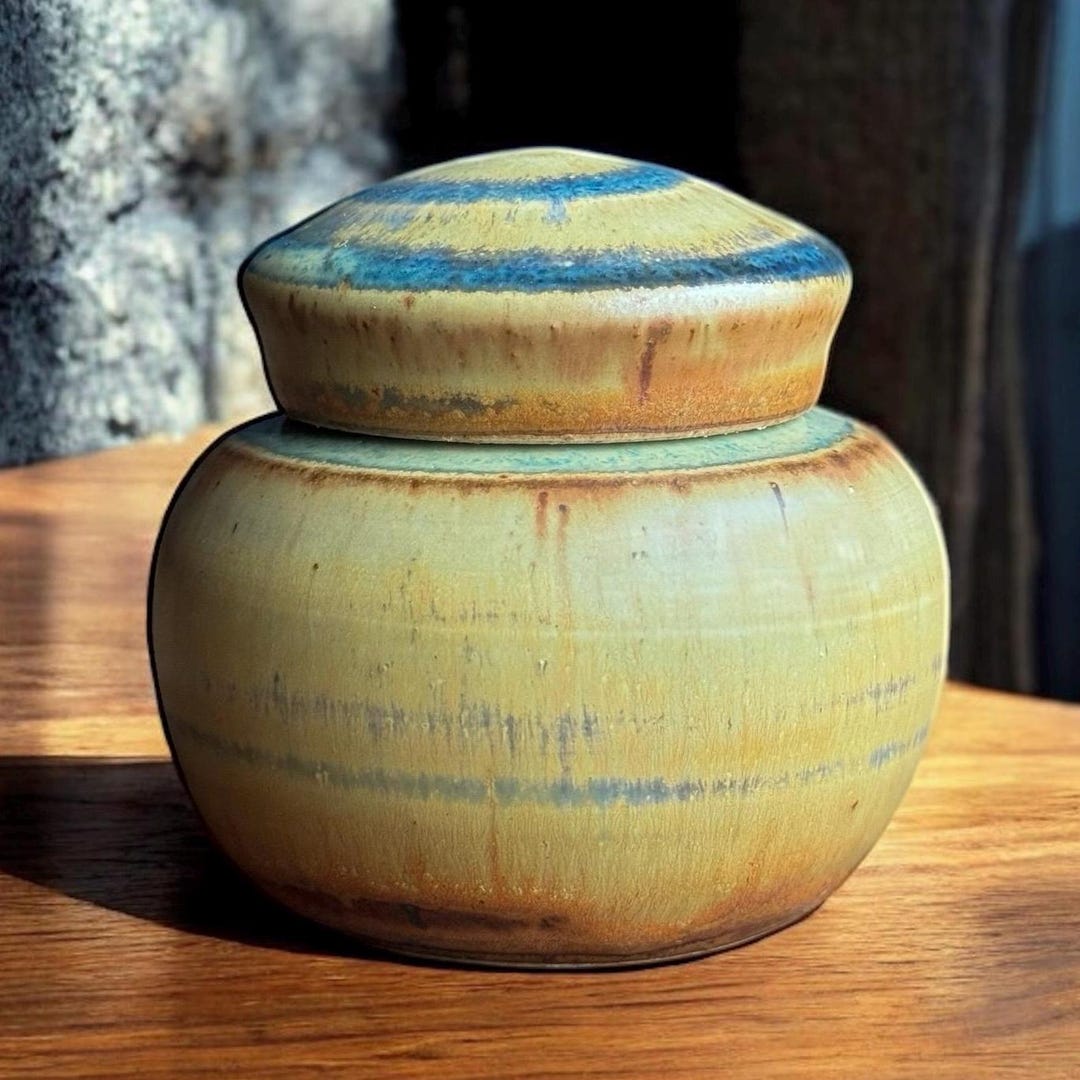 5 Cu/in Mini Keepsake Urn - Handheld Mini Keepsake - Handmade Pottery ...