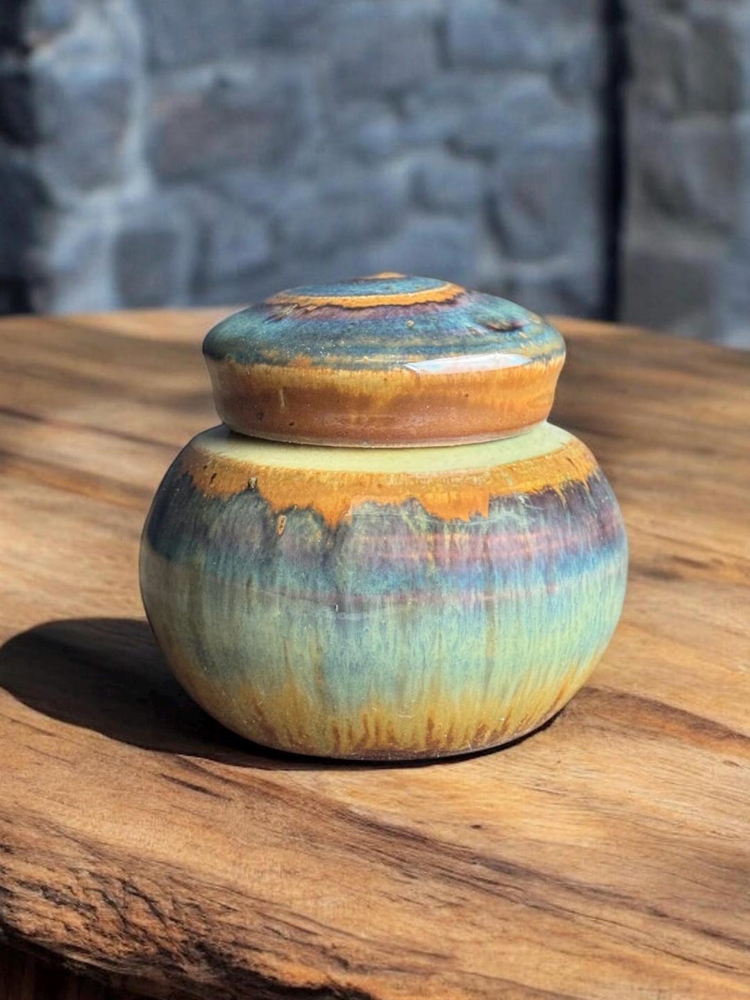 5 Cu/in Mini Keepsake Urn Handheld Mini Keepsake Handmade Pottery ...