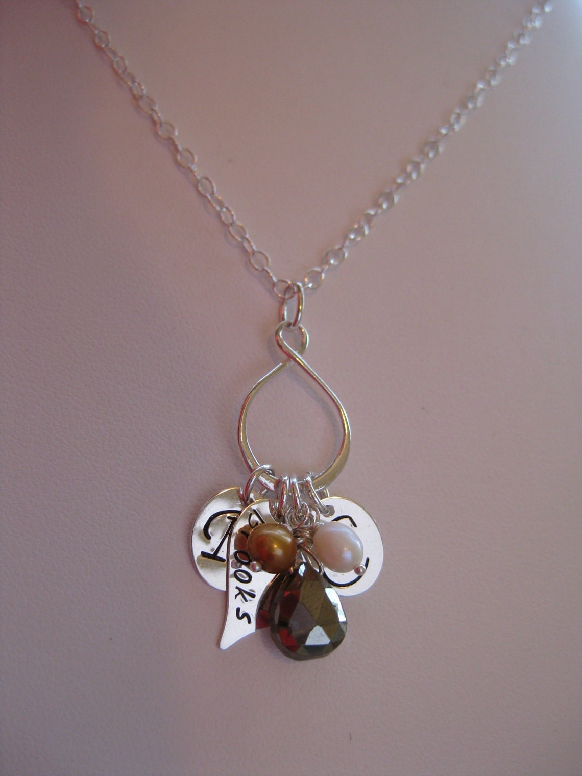 The Erin Necklace 24 Inch Long Personalized Cluster Necklace | Etsy