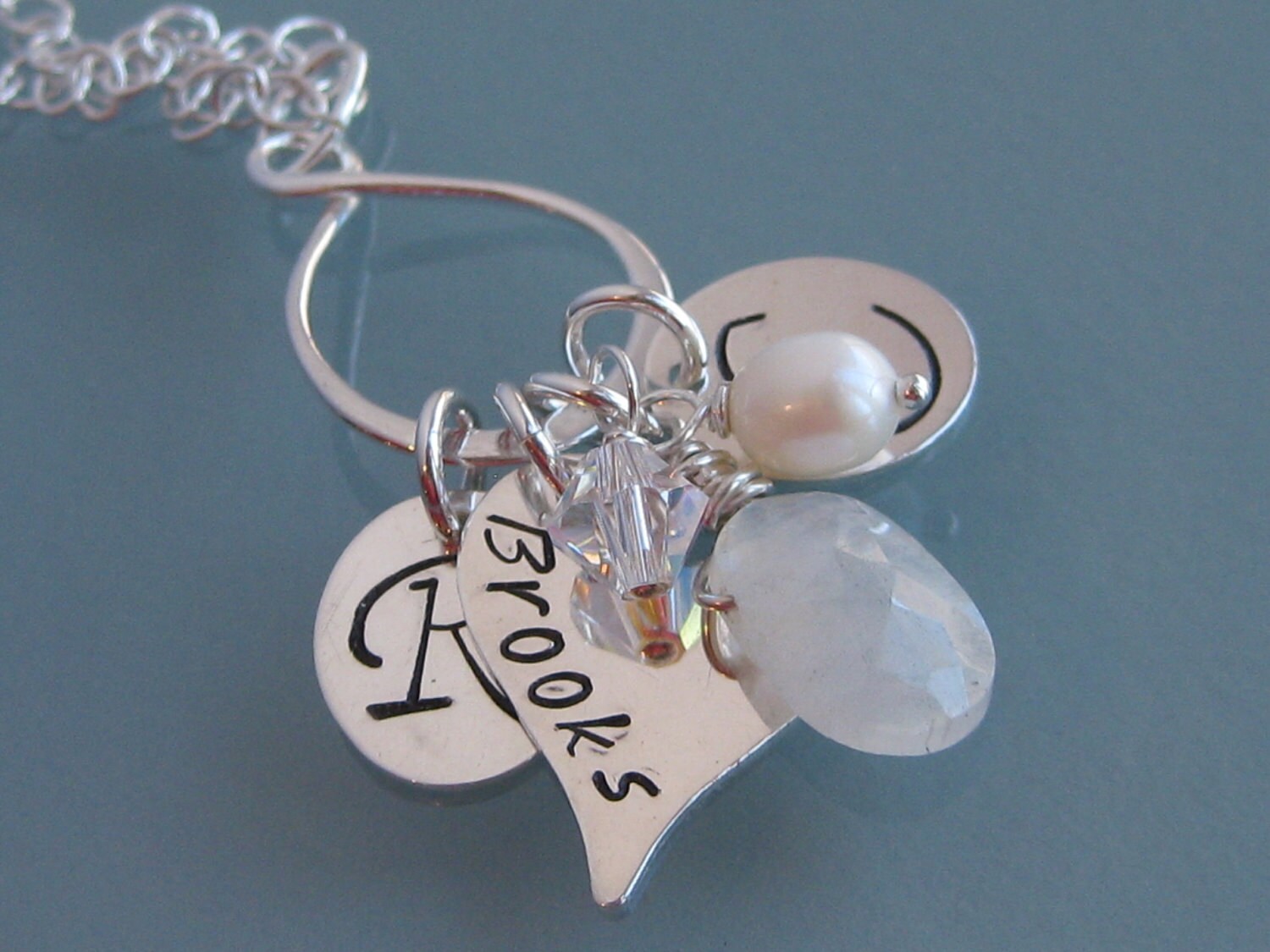 The Erin Necklace 24 Inch Long Personalized Cluster Necklace | Etsy