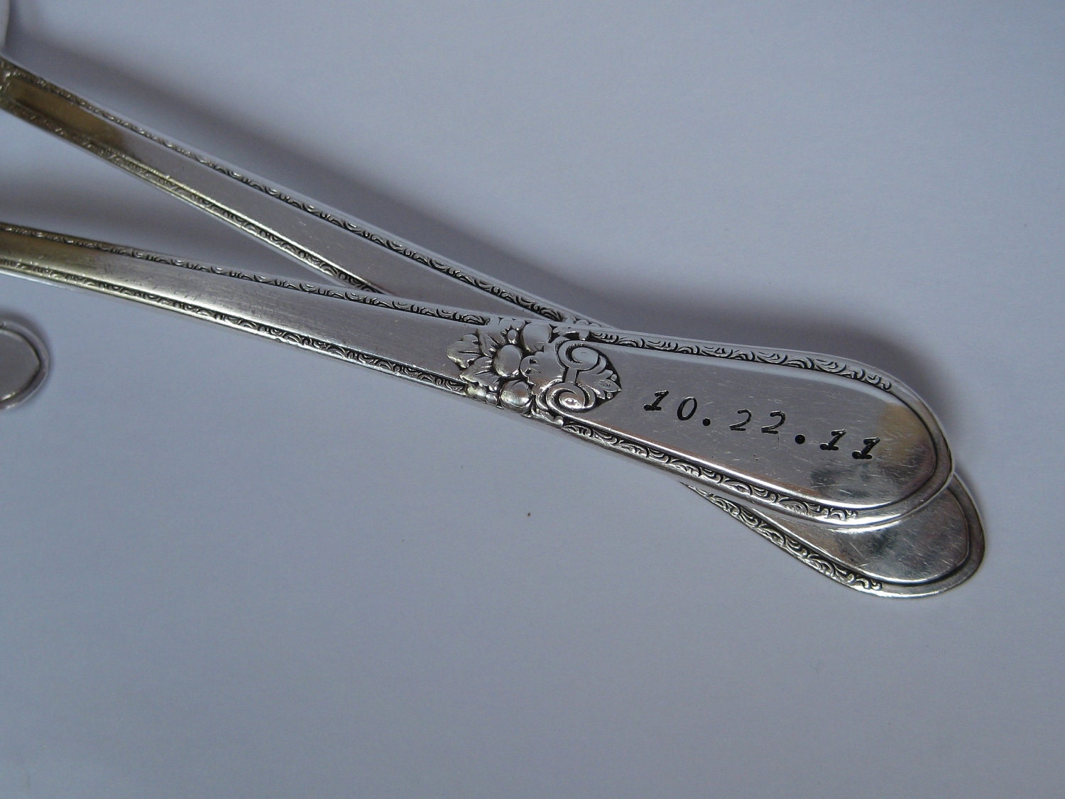 Vintage Upcycled Mr & Mrs Wedding/anniversary Silverplate Handstamped ...