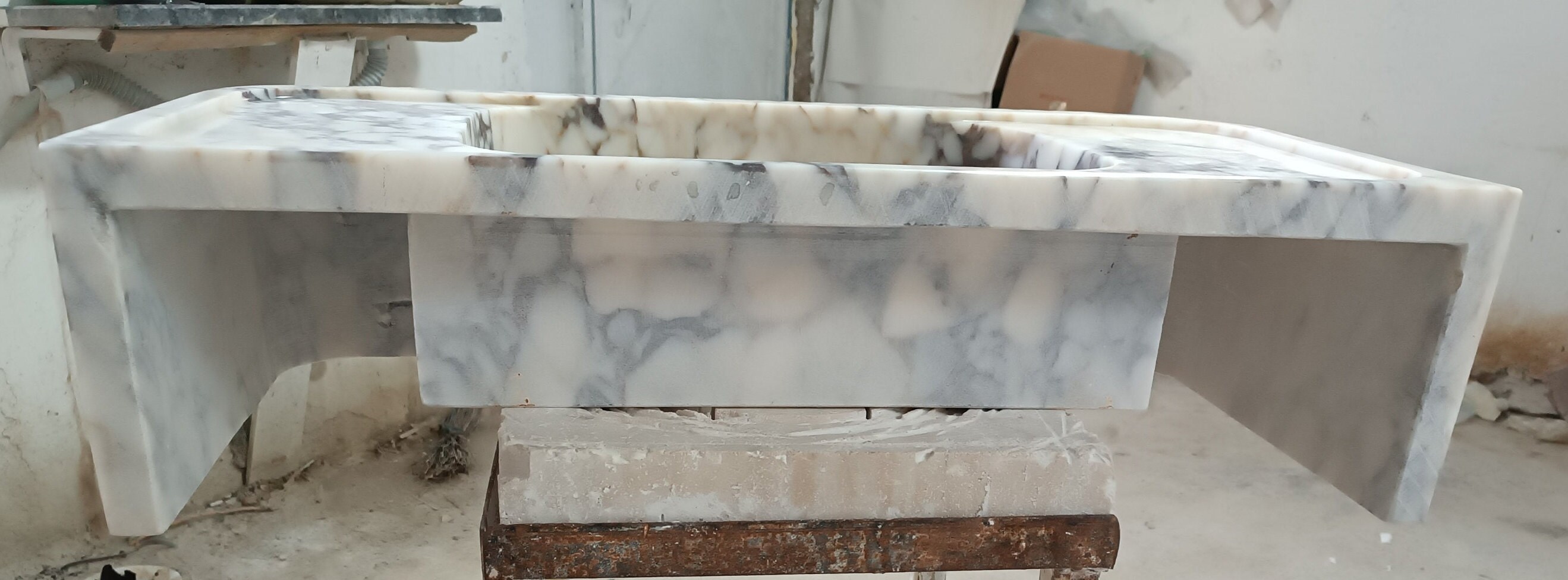 Luxury Marble Stone Sink, Calacatta Viola Marble Sink, Bathroom Sink ...