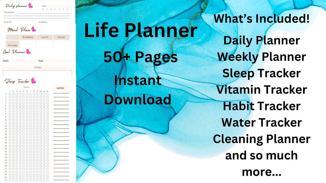 Life Planner Bundle Printable PDF Home Management All in One Bundle ...