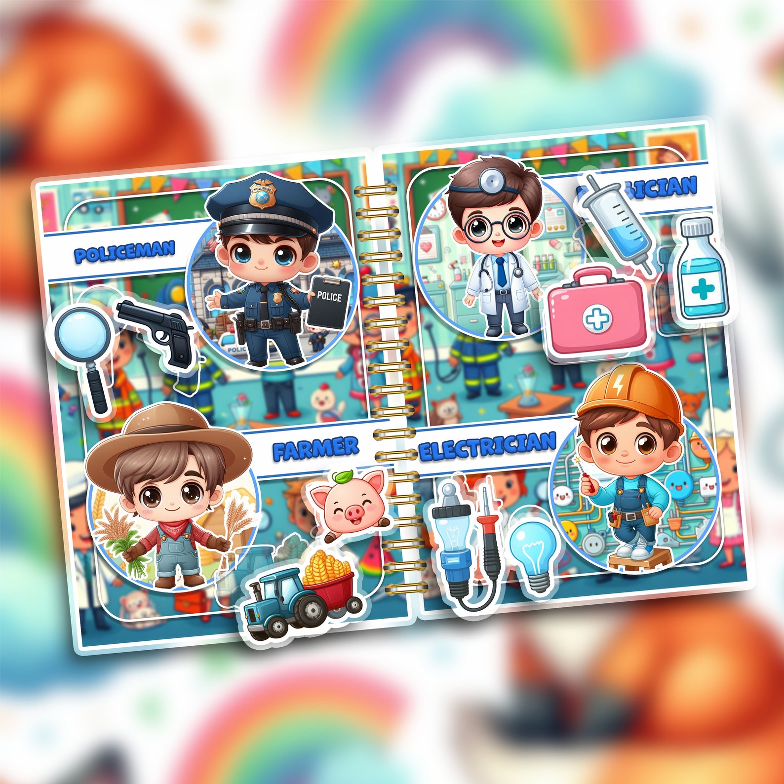 World of Professions Paper Album for Children Project for School - Etsy