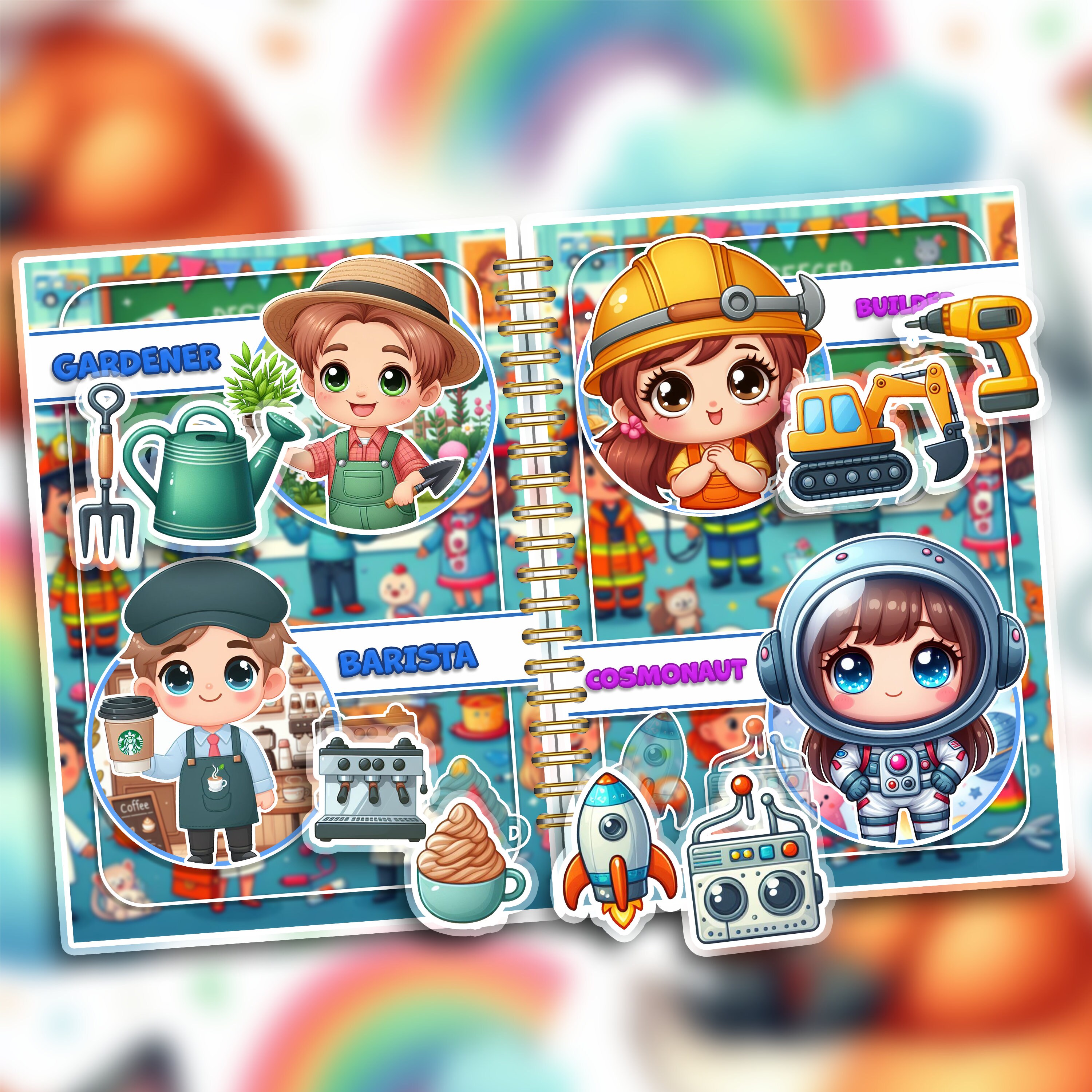 World of Professions Paper Album for Children Project for School - Etsy