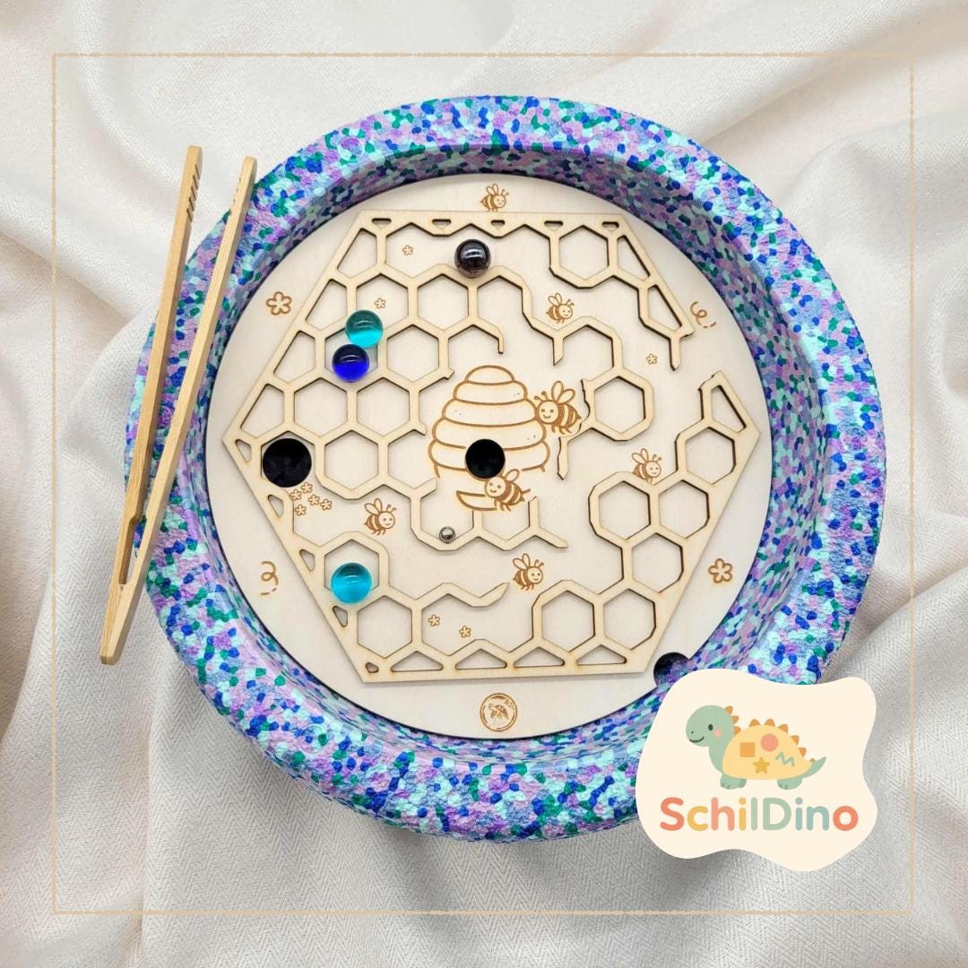 Labyrinth Bee Honeycomb Activity Board Stapelstein I Balancing Stones I ...
