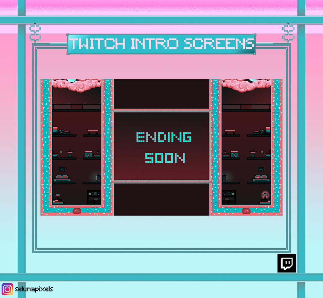 Twitch Overlay - Blue Blob Intro Screen: Starting Soon, Ending Soon ...