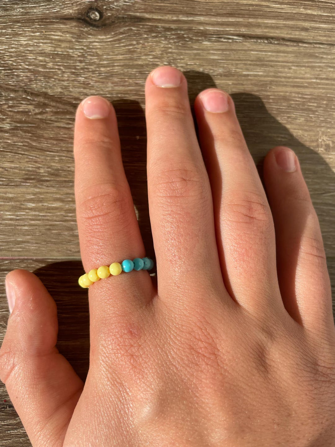 Sand & Sky Dainty Beaded Pastel Rings Flower Bead Rings Dainty Jewelry ...