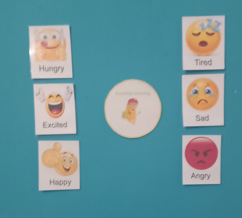 Feelings Board With Stick on Velco Feeling Cards - Etsy