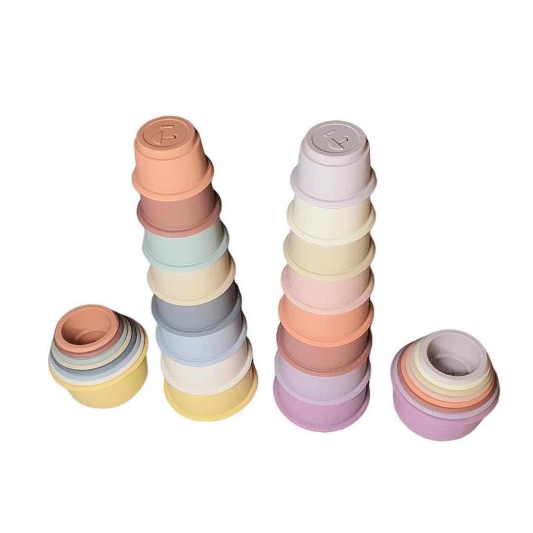 Silicone Stacking Cups Toy - Set of 2 - Etsy
