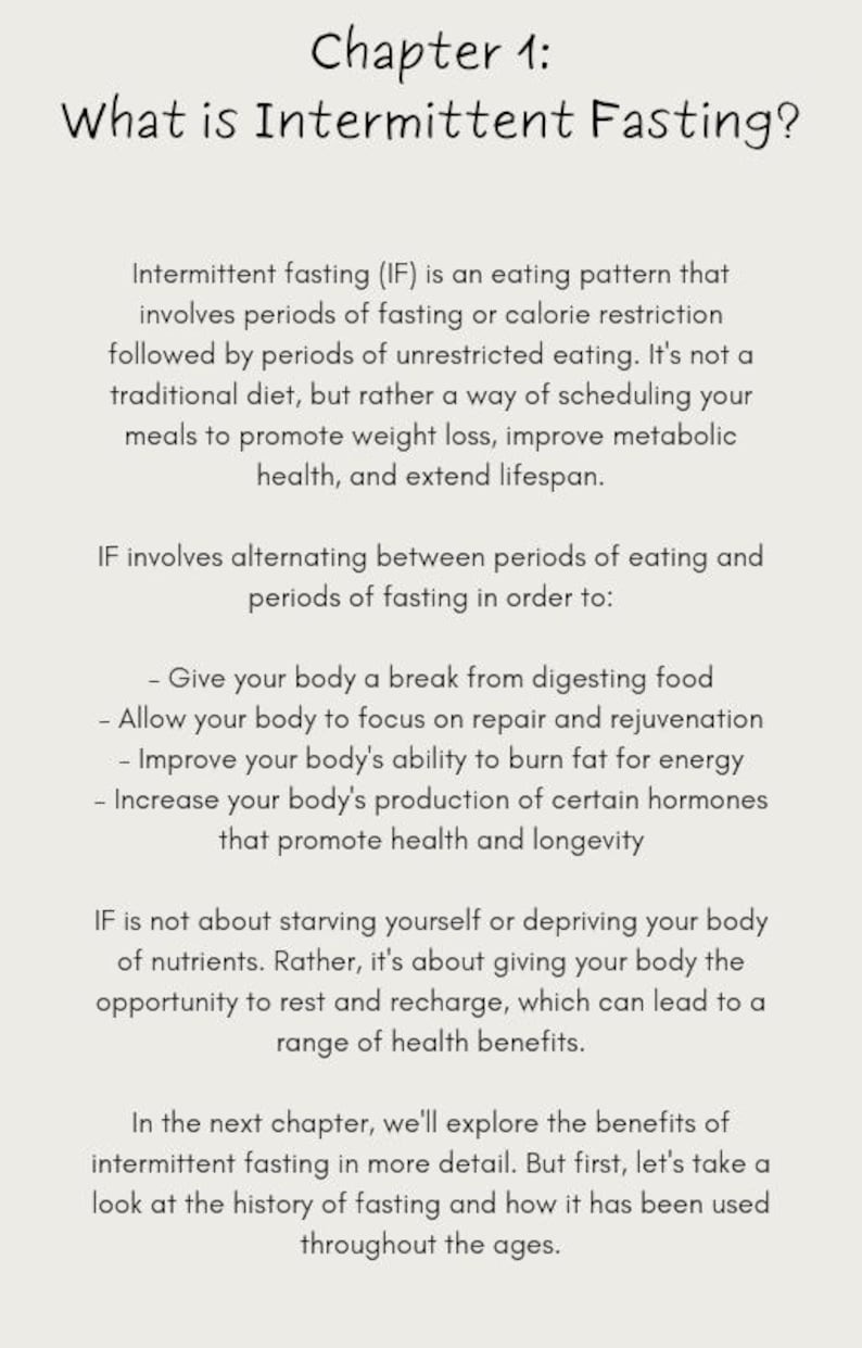 Intermittent Fasting Guide Weight Loss Beginner Guide Diet Guide ...