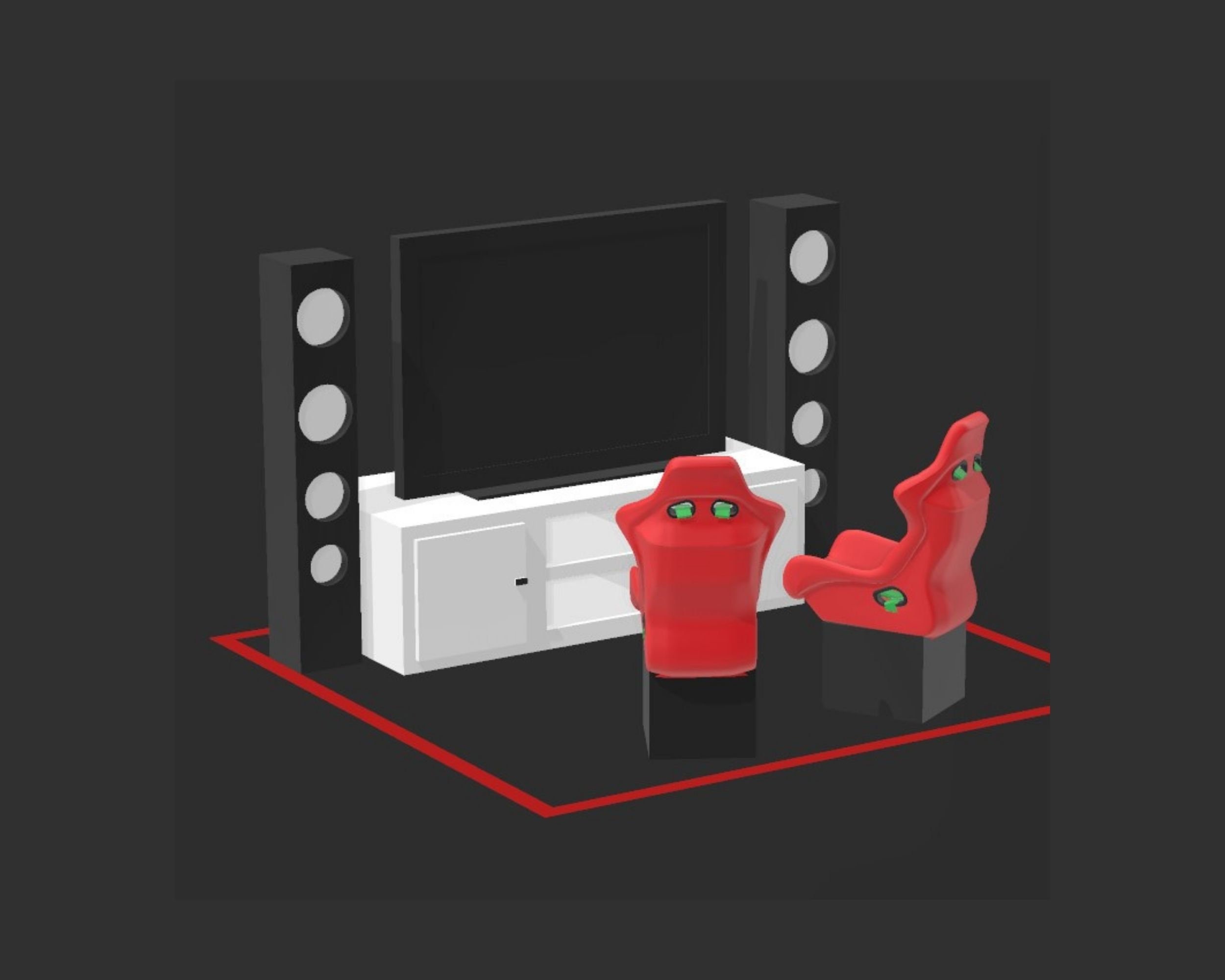 Garage Style Tv Unit | Stl Pack | 3d File | Garage Stl - Etsy