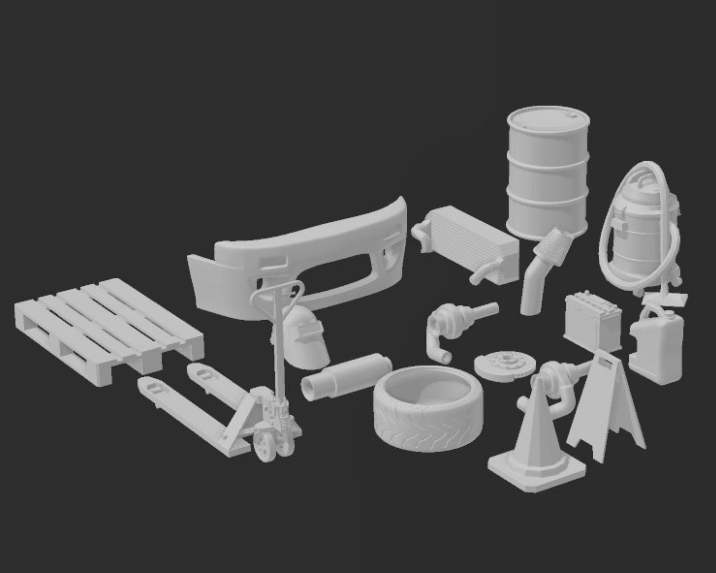 Big Garage Diorama Pack | Garage Stl | Garage Pack | Stl Pack | Garage ...